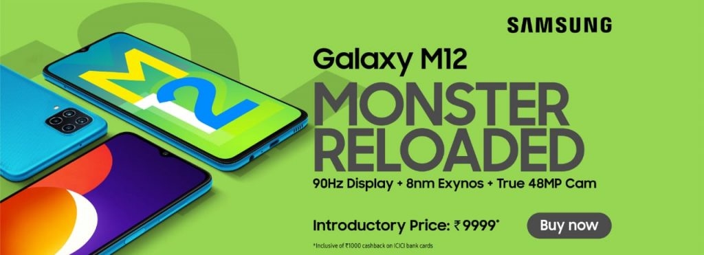 The All New Galaxy M12 is Now Available on Amazon!