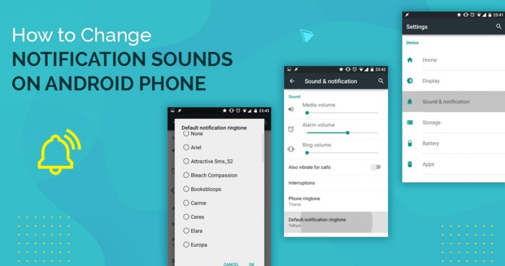 How to change notification sound on an android phone?
