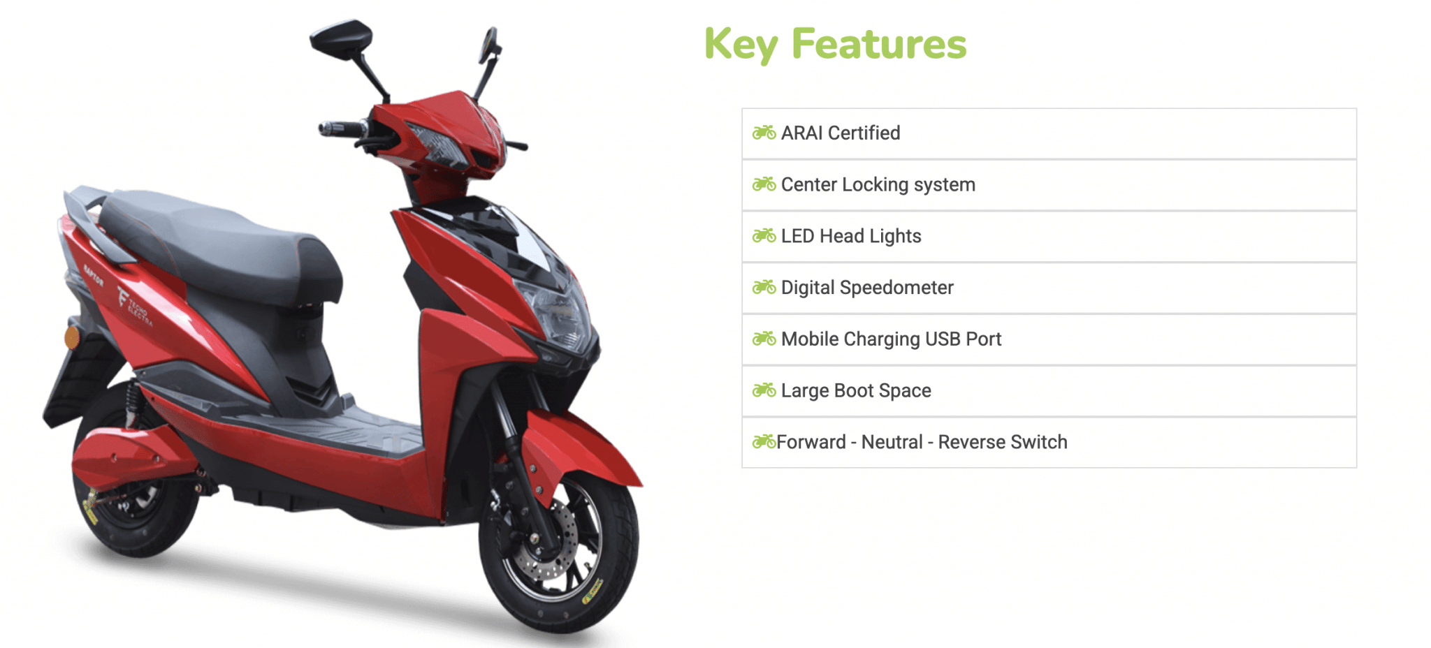 Techo Electra Electric Scooter Range Explained : Neo, Raptor, Emerge ...