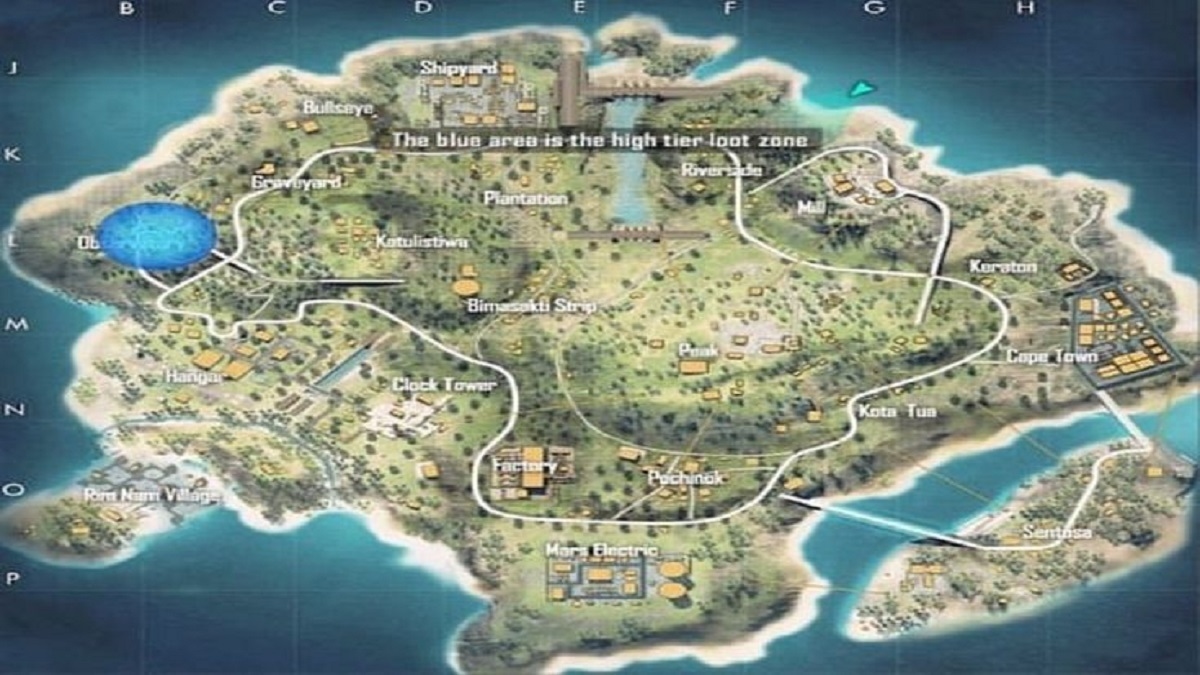 Free Fire Maps: Top Five Free Fire Drop Locations On Map For Loot