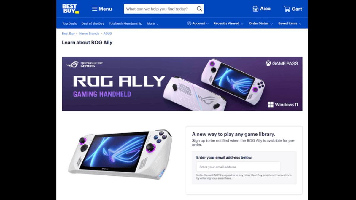 ASUS ROG Ally Handheld Gaming Console with Windows 11 Launching Soon ...