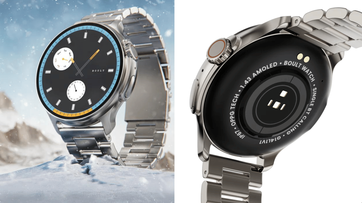 Boult Crown R Pro Smartwatch With 1.43-Inch Super AMOLED Display, 150 ...