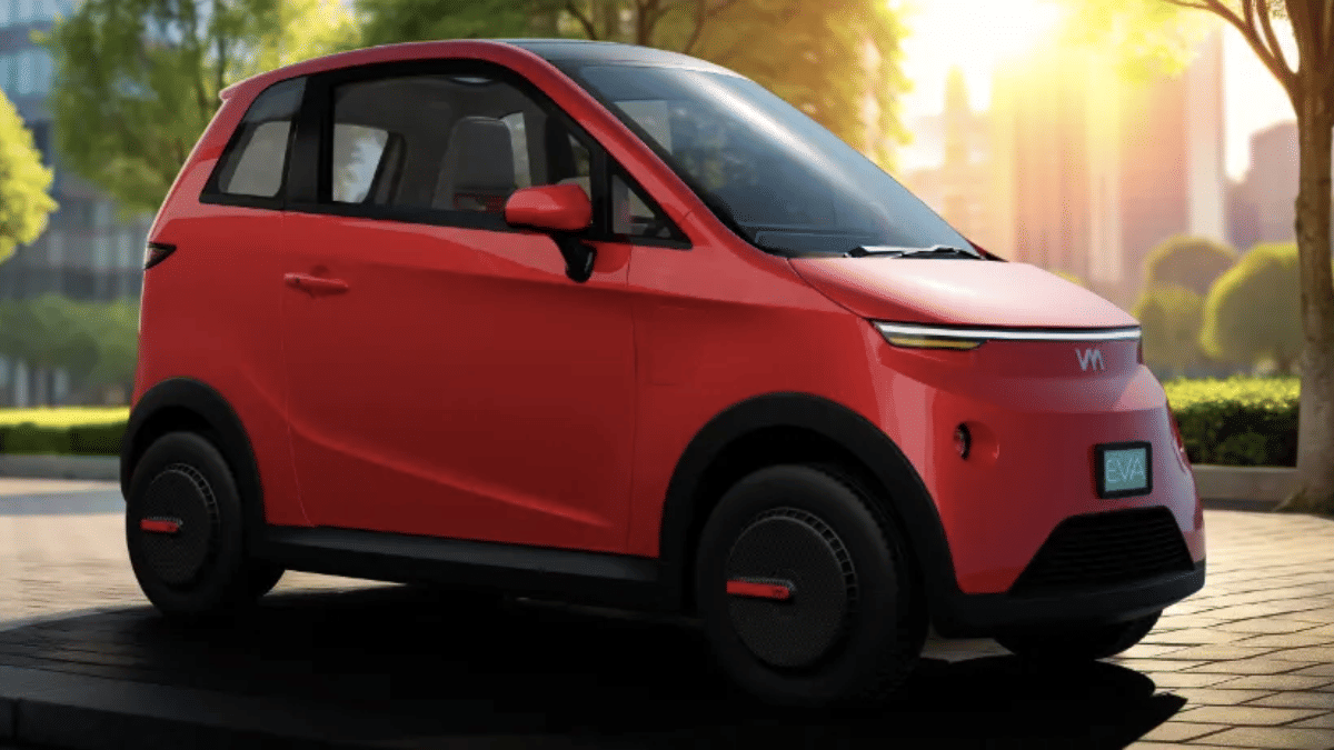 Vayve Eva India First Solar-Powered Electric Car Debuts At Bharat Mobility Expo 2025: Price ...